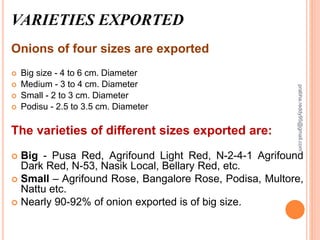 Import and export of onions | PPTX | Agriculture | Industries