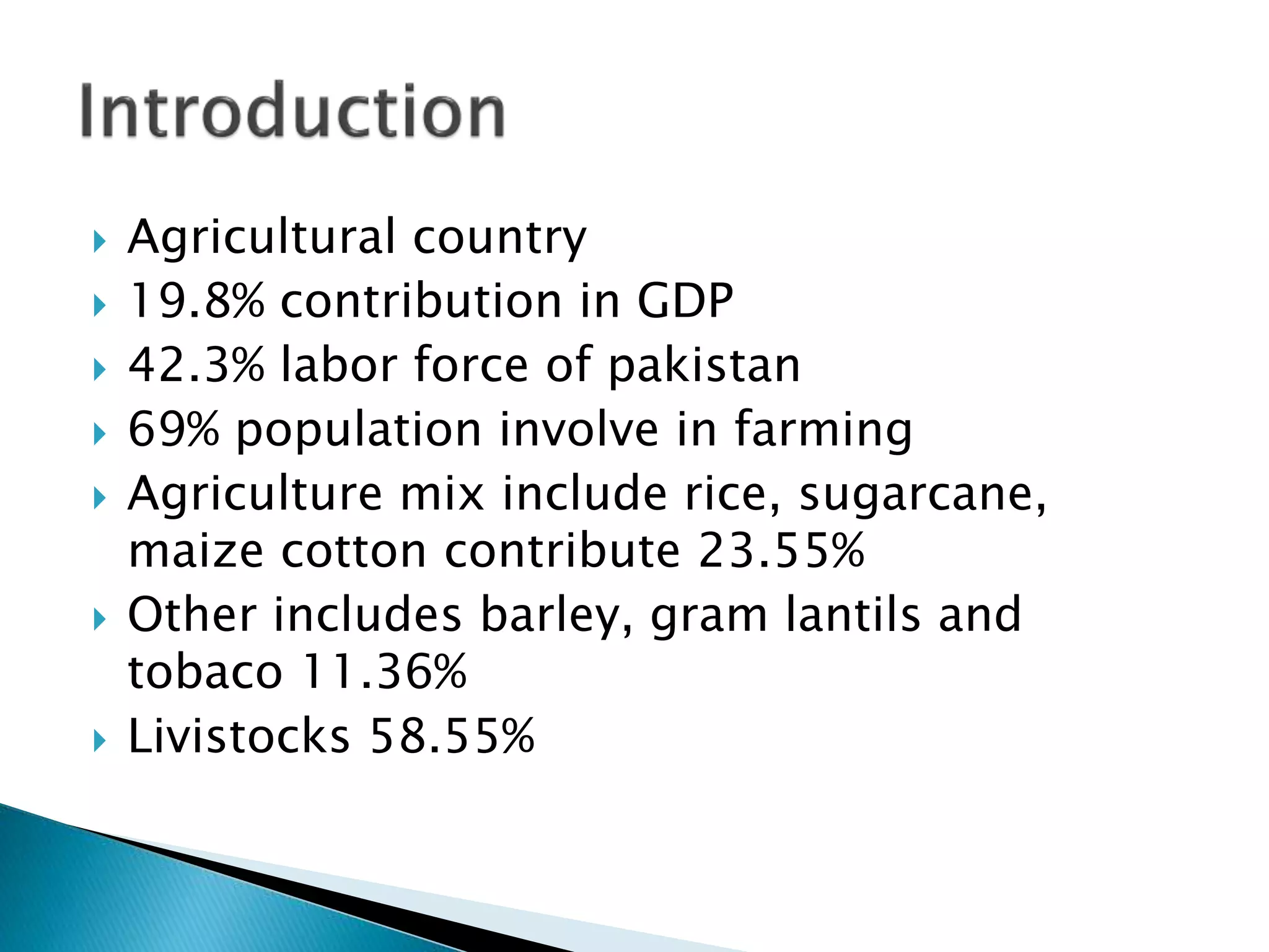 Major agricultural import and export of pakistan | PPTX