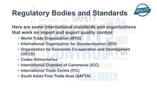 Import and Export Quality Control | PPSX