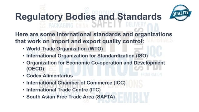 Import and Export Quality Control | PPSX
