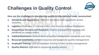 Import and Export Quality Control | PPSX