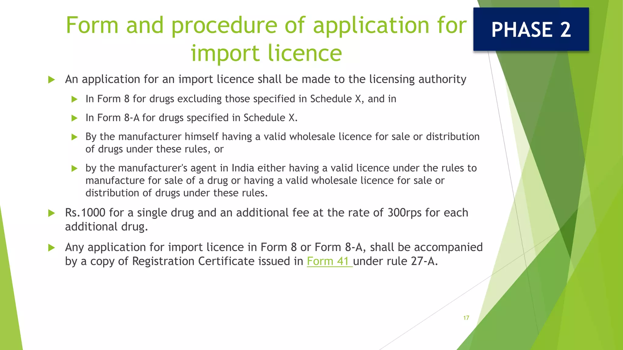 Import and registration of drugs | PPTX