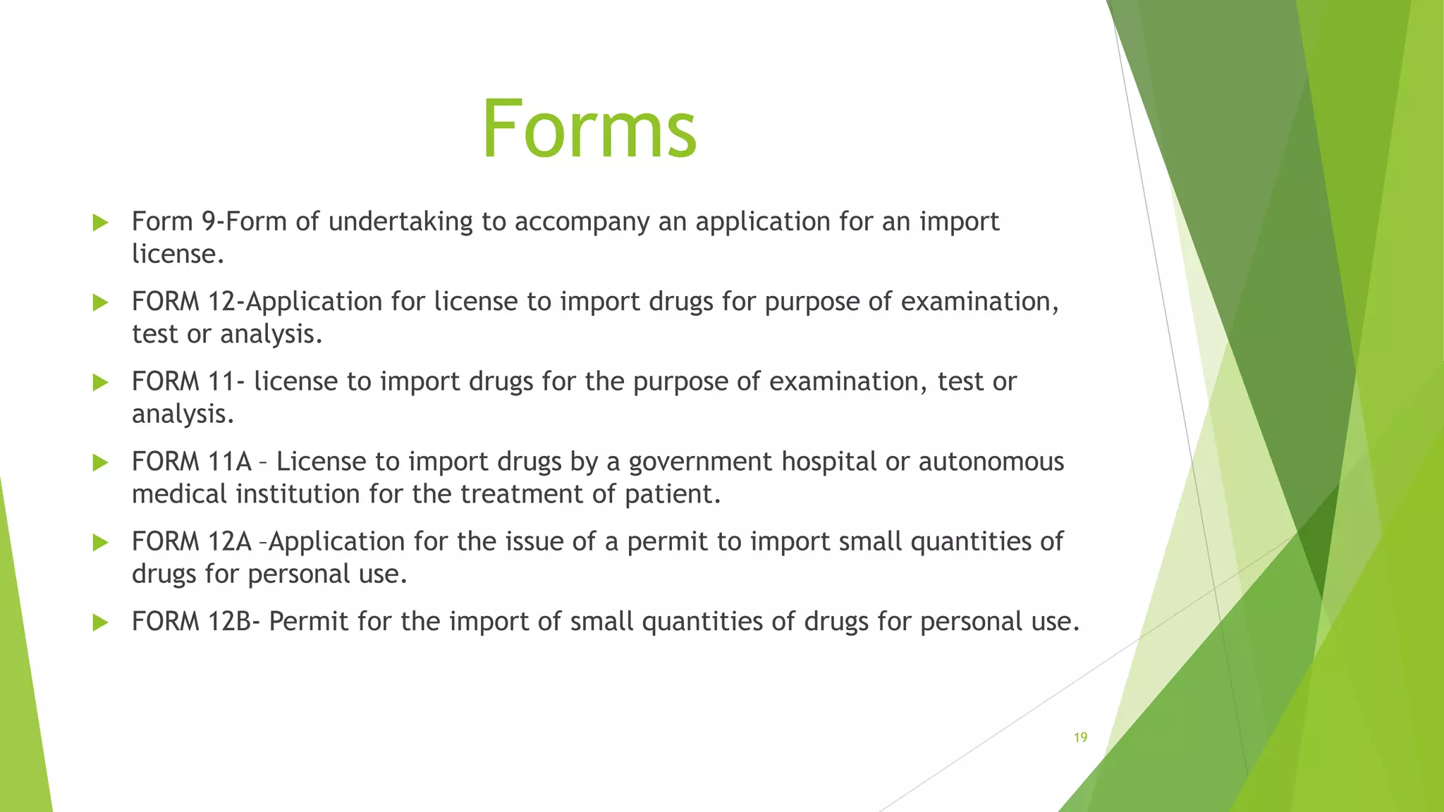 Import and registration of drugs | PPTX