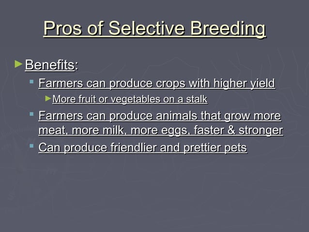 selective breeding and genetic engineering | PPT