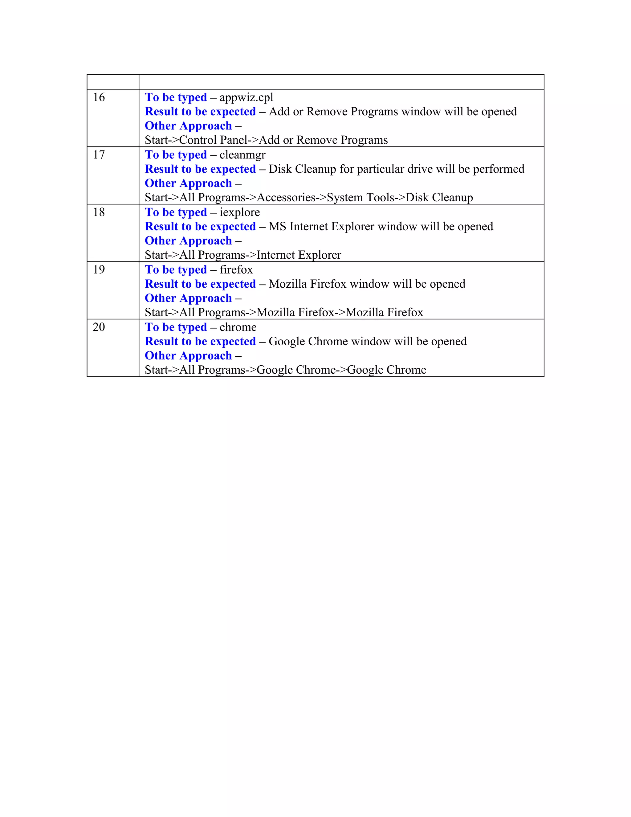 Important Run Commands | PDF | Operating Systems | Computer Software and Applications
