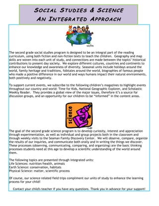 Important 2nd grade information pages blog | PDF
