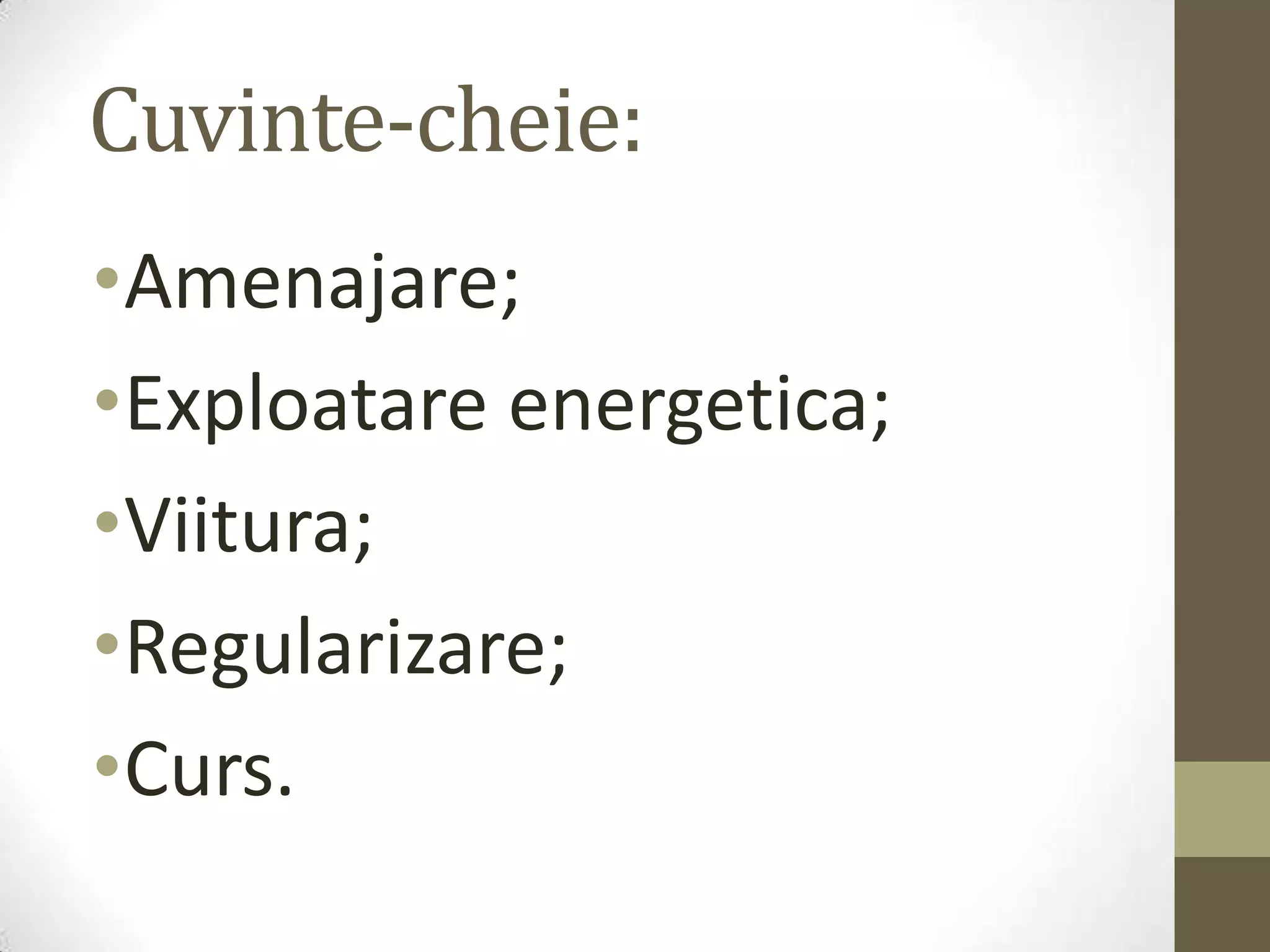 Importanta amenajarii raului raul mare | PPTX