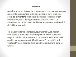 Importanta amenajarii raului raul mare | PPT