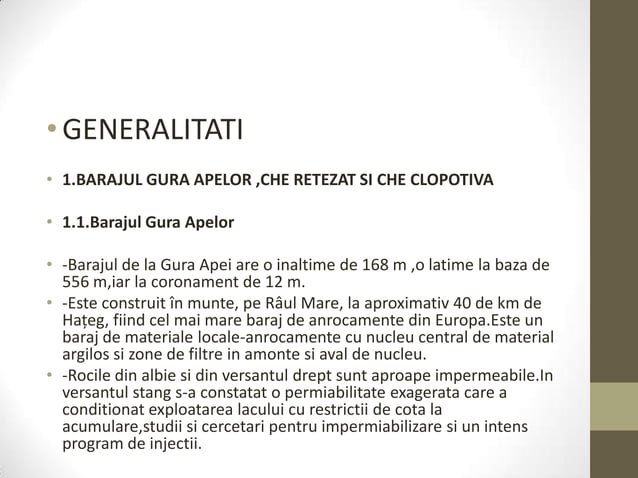 Importanta amenajarii raului raul mare | PPT