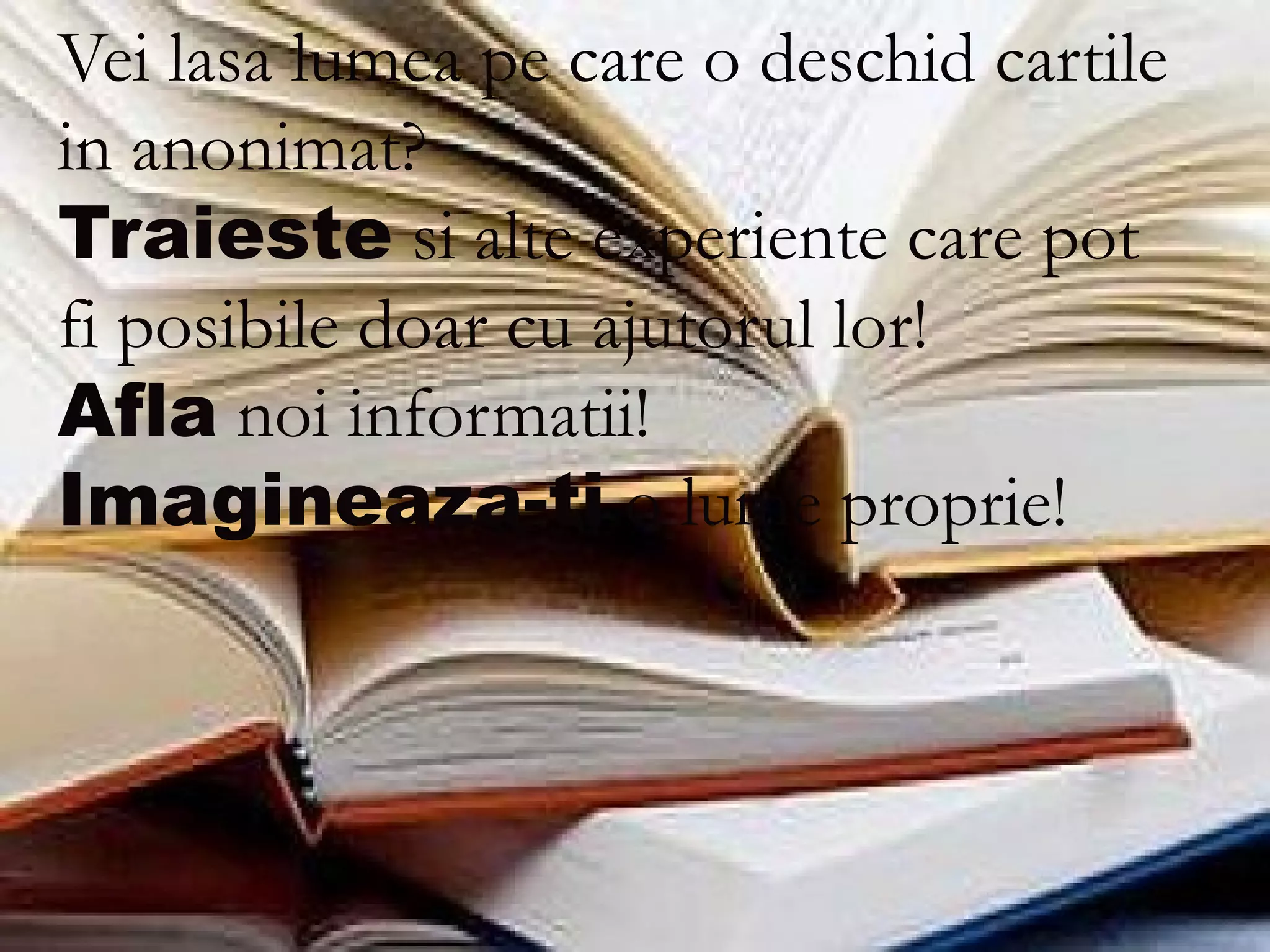 Importanta cartii in viata | PPT