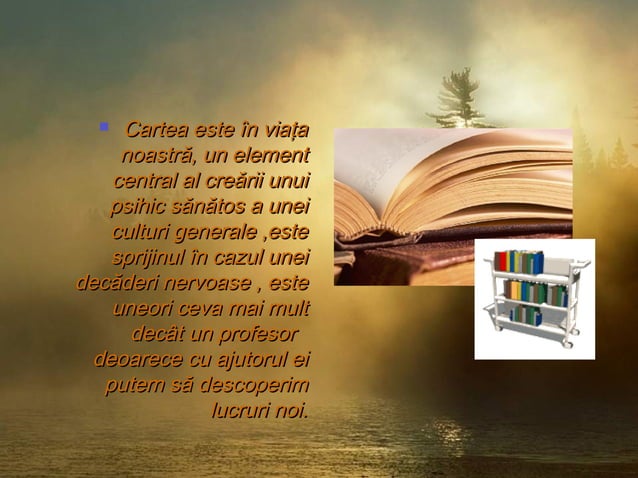 Importanta cartii in viata | PPT