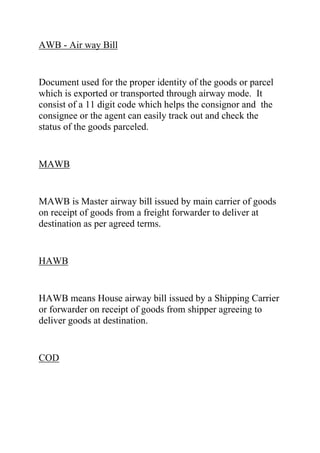 Important and commonly used logistics terms you should know converted | PDF