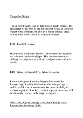 Important and commonly used logistics terms you should know converted | PDF