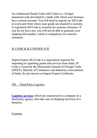 Important and commonly used logistics terms you should know converted | PDF