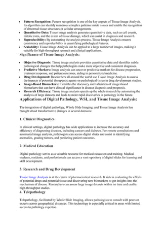 Important Aspects of Digital Pathology- A Focus on Whole Slide Imaging/Tissue Image Analysis | PDF