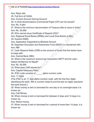 Important banking awareness questions | PDF