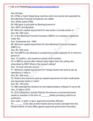 Important banking awareness questions | PDF