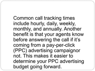 Important Call Tracking Metrics | PPTX