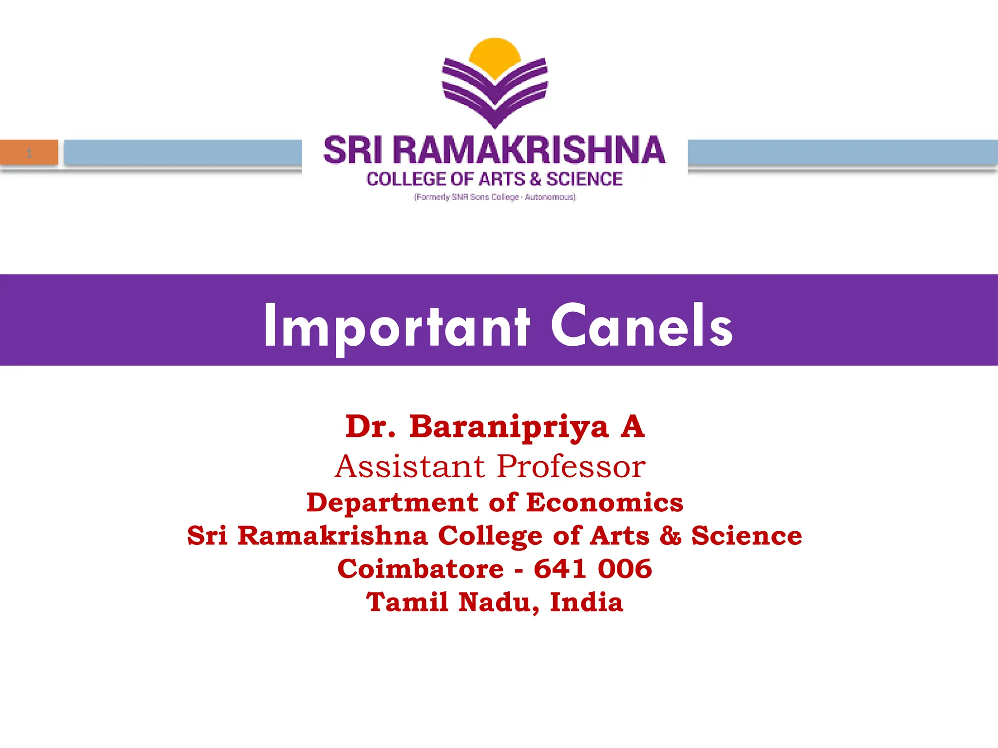 Important Canels Power Point Presentation | PPTX