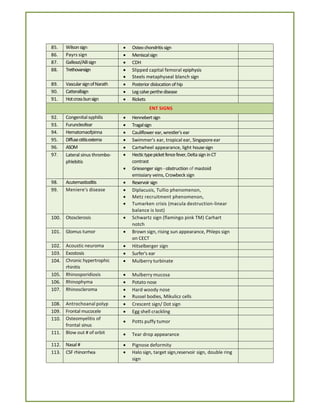 Important Clinical Signs | PPTX