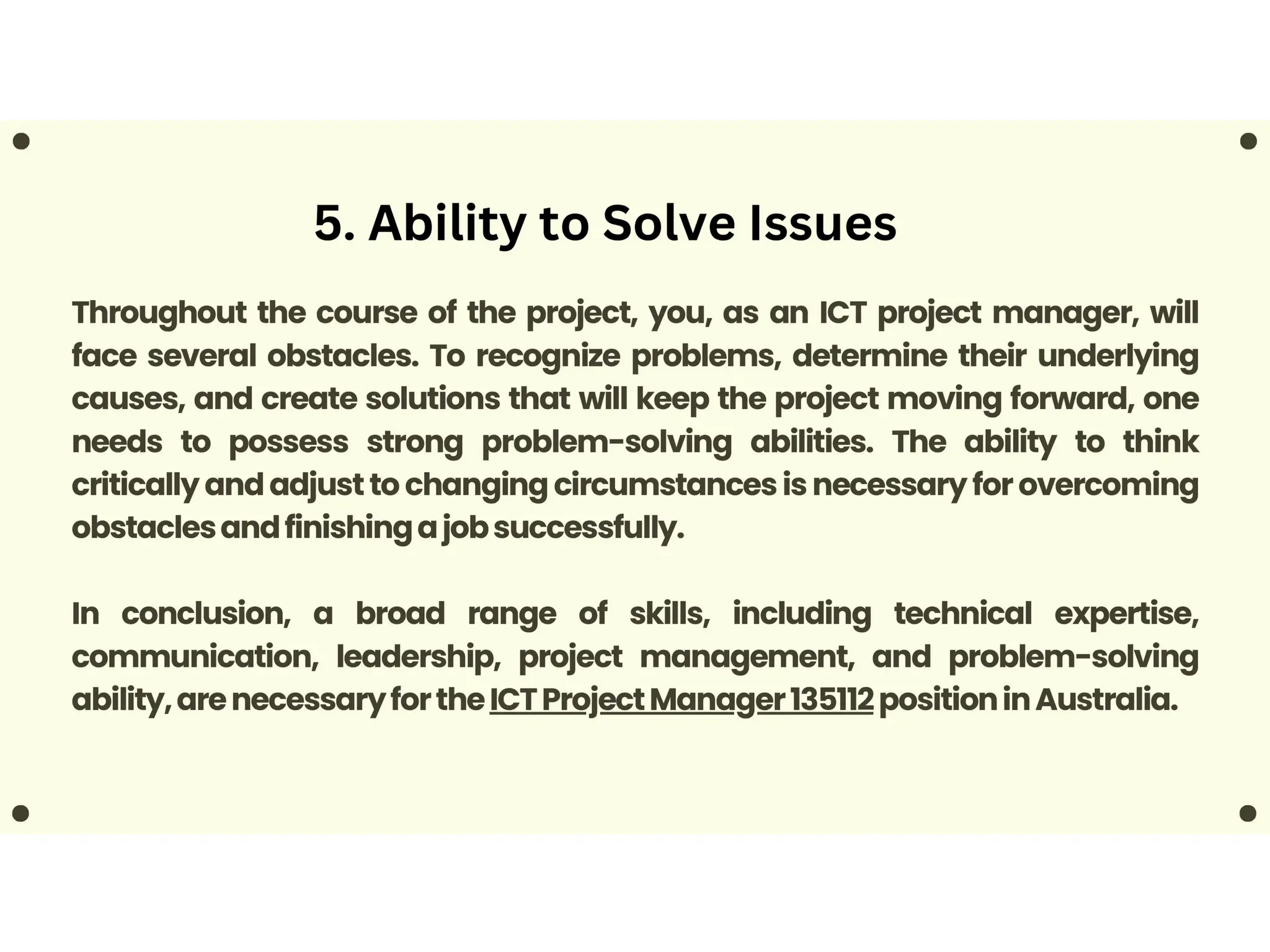 Important Competencies for the Australian Role of ICT Project Manager ...