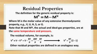 Thermodynamics Saqure And Resdiual Properties | PPTX
