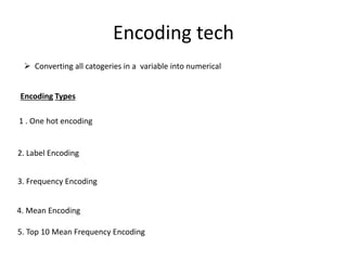 preprocessing techniques.pptx | Computing | Technology & Computing