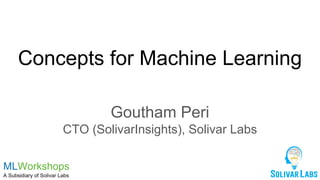 Important Concepts for Machine Learning | PPT
