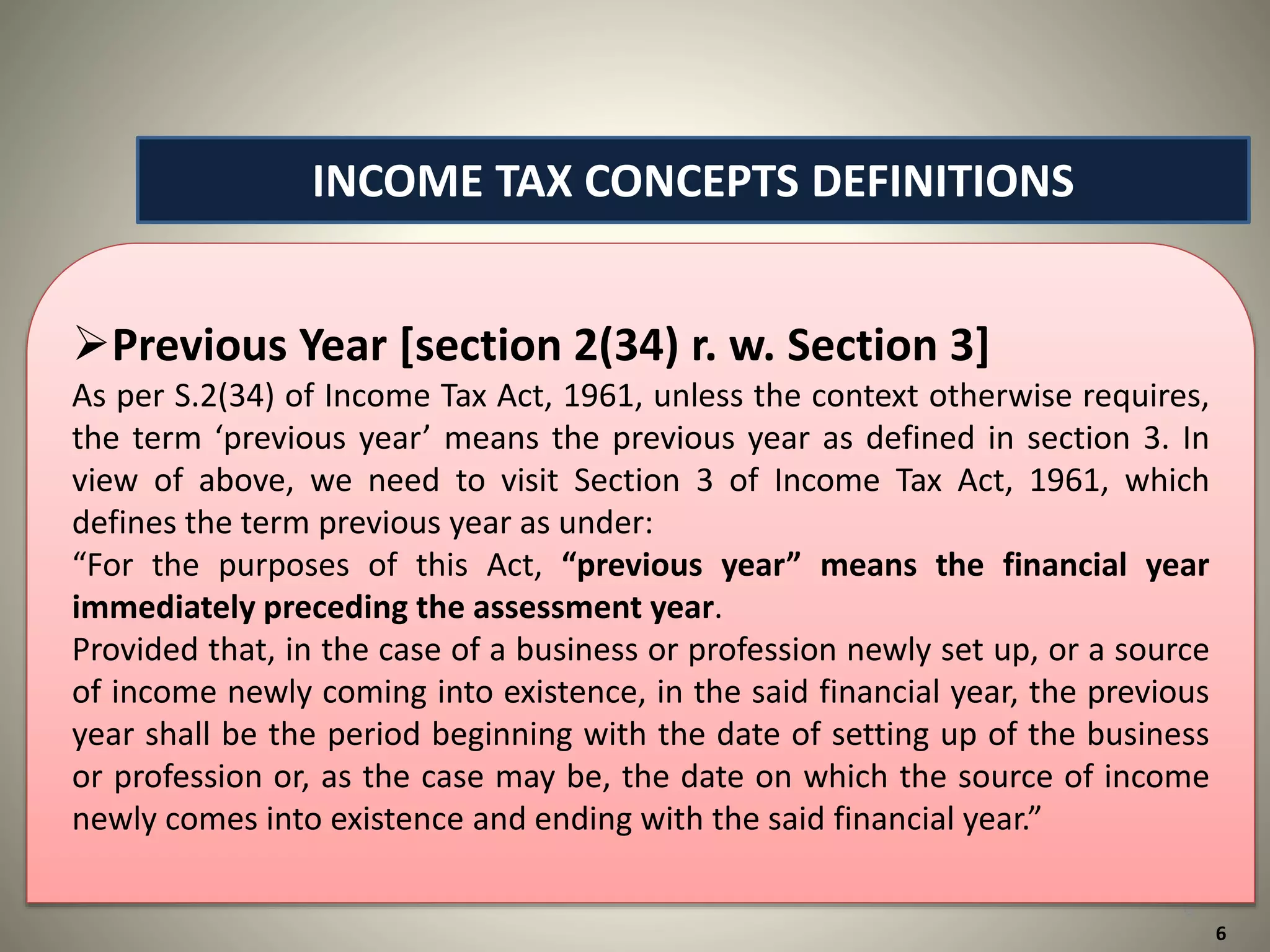 Important concepts of income tax | PPT
