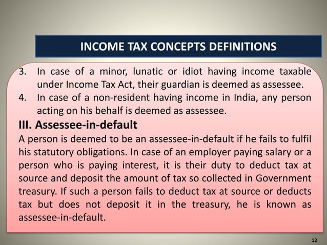 Important concepts of income tax | PPT