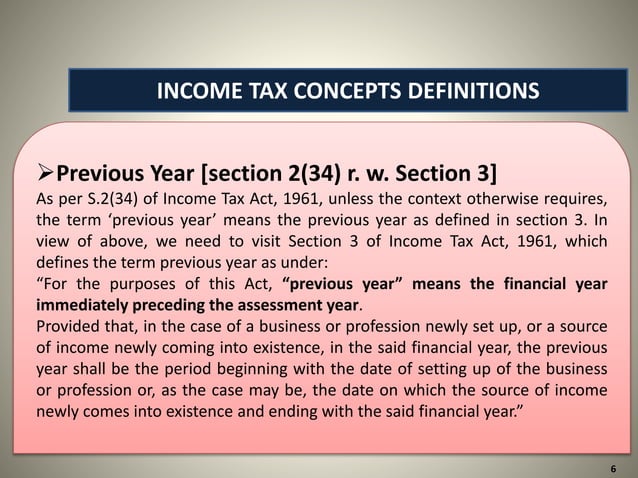 Important concepts of income tax | PPT