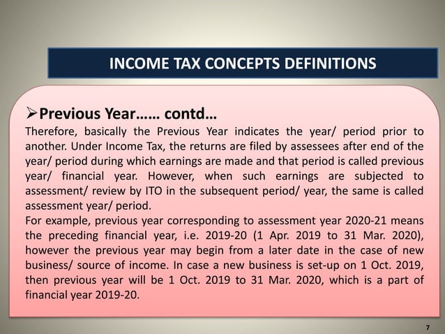 Important concepts of income tax | PPT