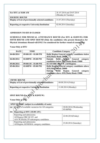 Important dates | PDF | Educational Assessment | Education