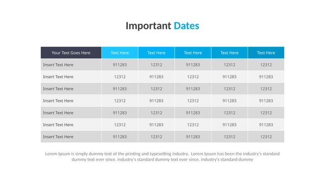 Important Dates Powerpoint Template.pptx | Free Download