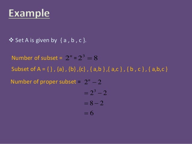 Universal set and Subset