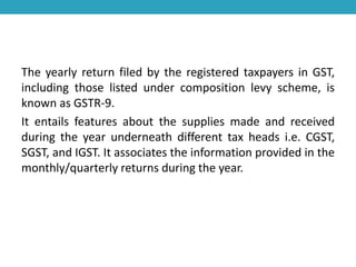 Important details for gsrt 9 filing | PPT