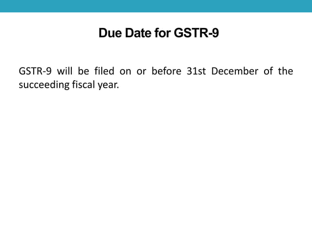 Important details for gsrt 9 filing | PPT