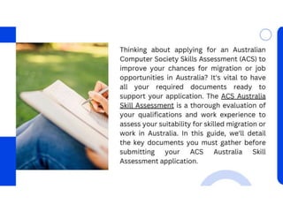 Important Documents Required for Australian Computer Society Skill ...