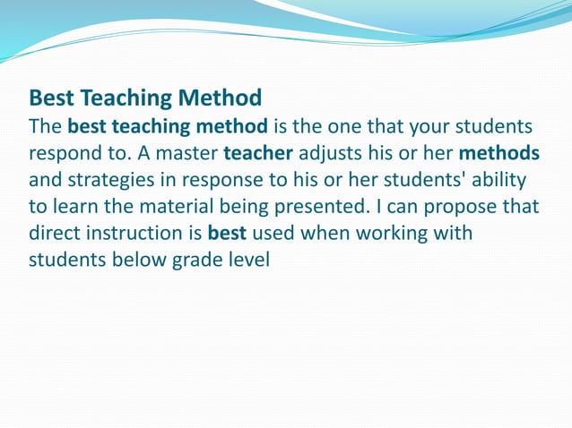 Important & effective teaching methods and techniques | PPTX ...