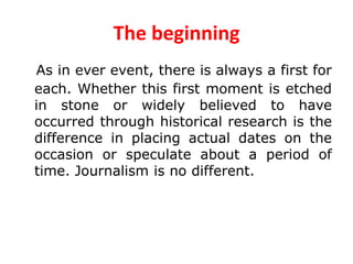 Important events in journalism | PPTX