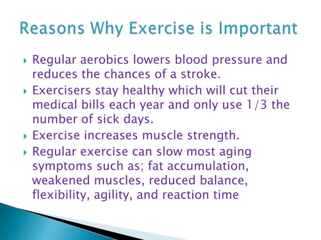 Why Exercise is Important | PPTX | Weight Loss | Healthy Living