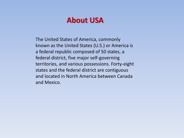 Important facts about usa that you should need to know | PPT