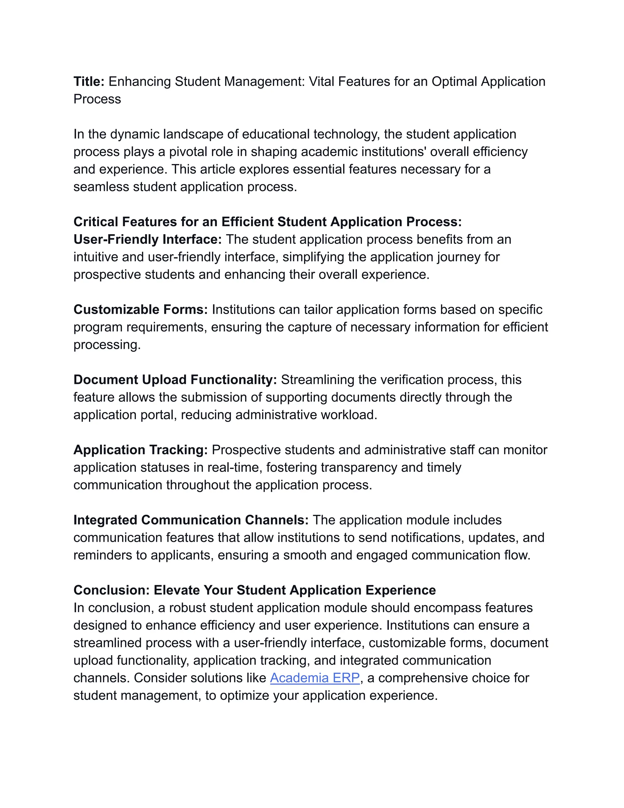 Enhancing Student Management: Vital Features for an Optimal Application ...