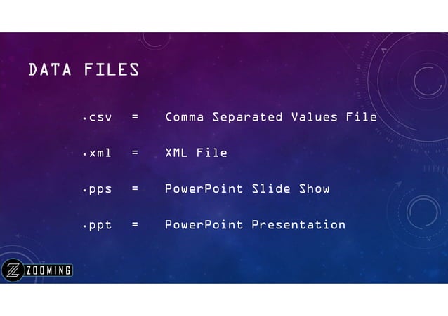 Important file extensions | PPT