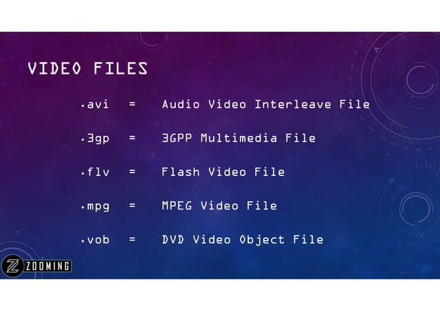 Important file extensions | PPT