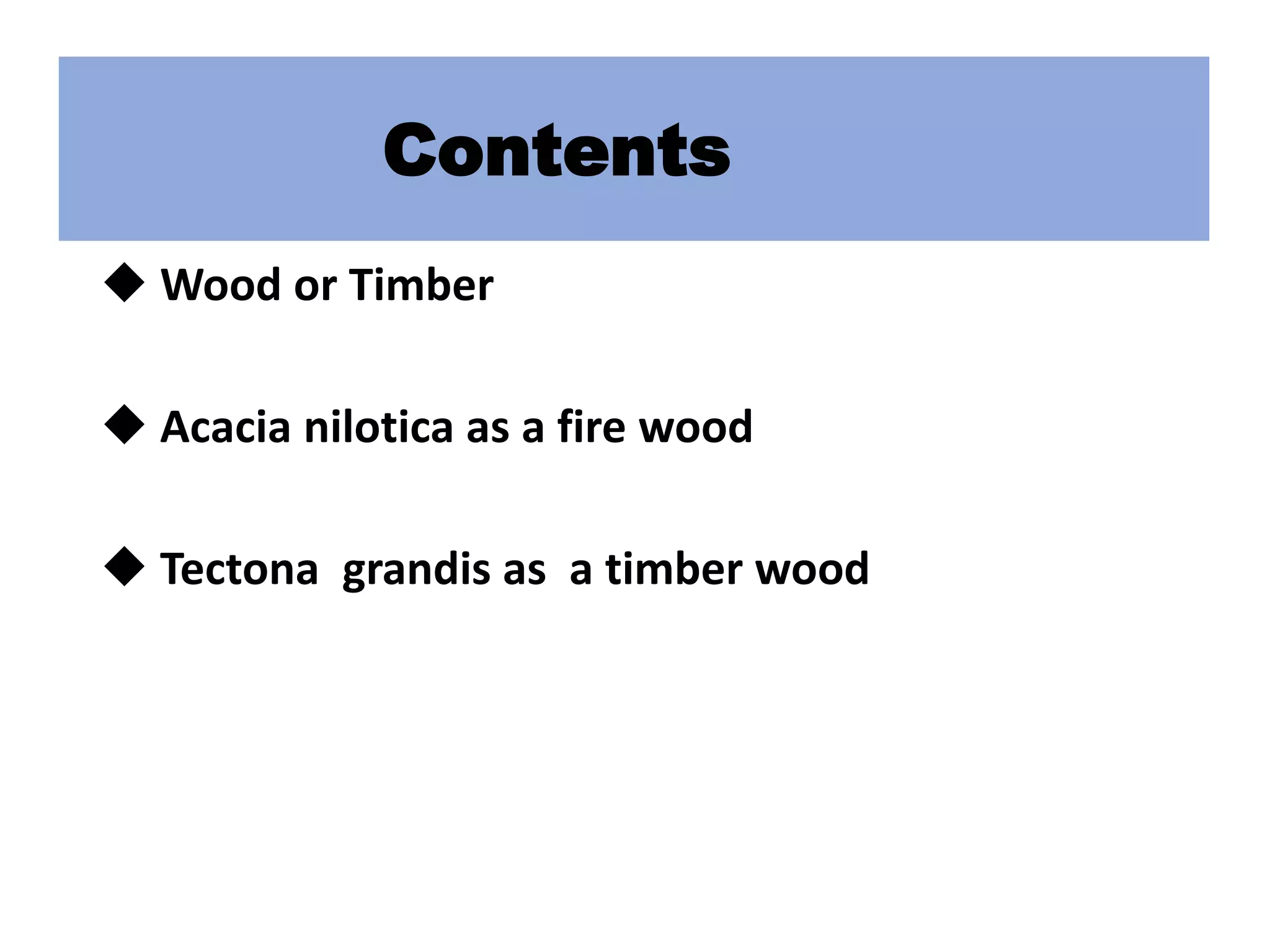 Important fire wood and timber yielding plants acacia nilotica and ...
