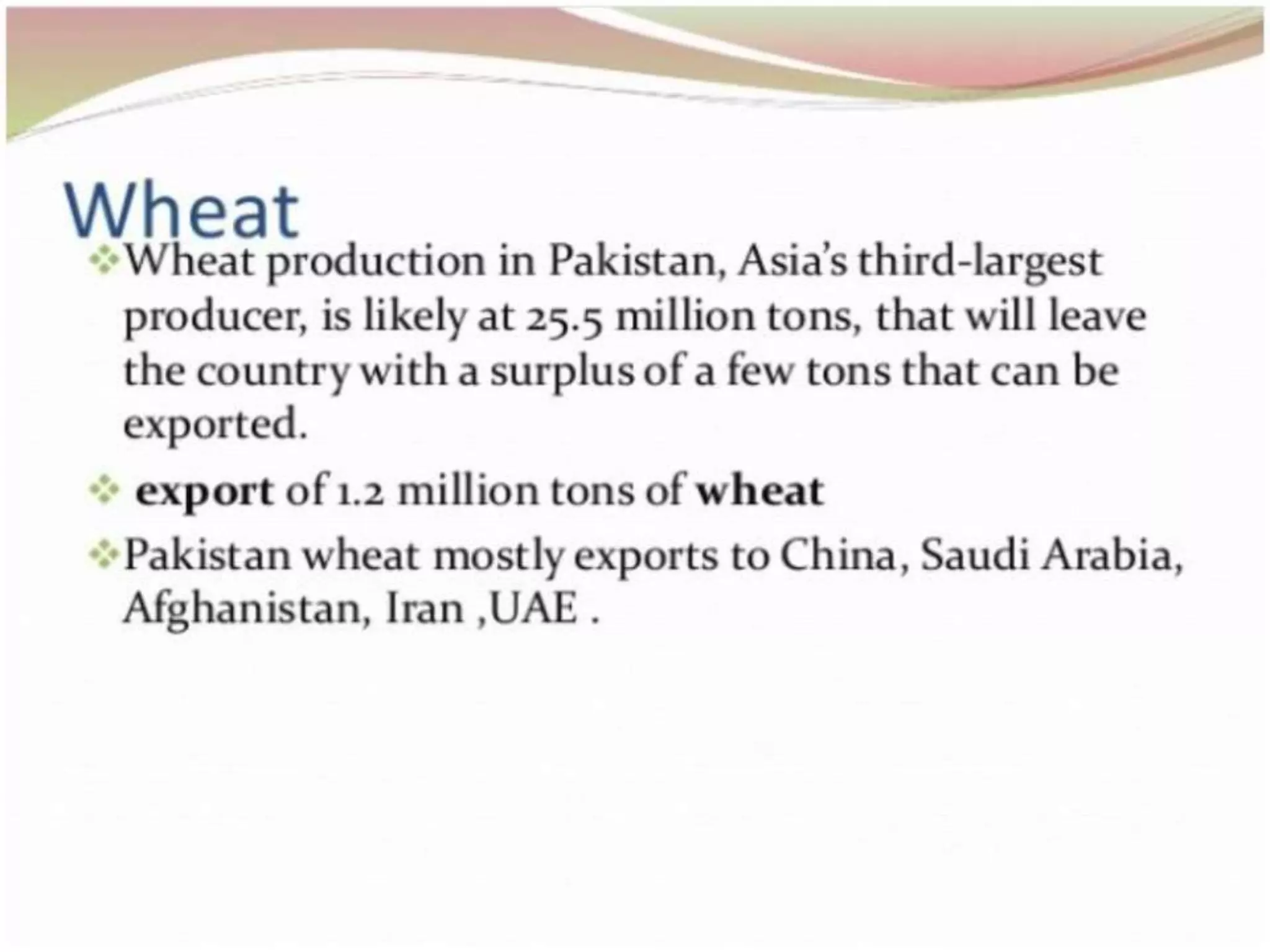 Important food crops of pakistan | PPTX