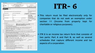 IMPORTANT FORMS UNDER INCOME TAX | PDF