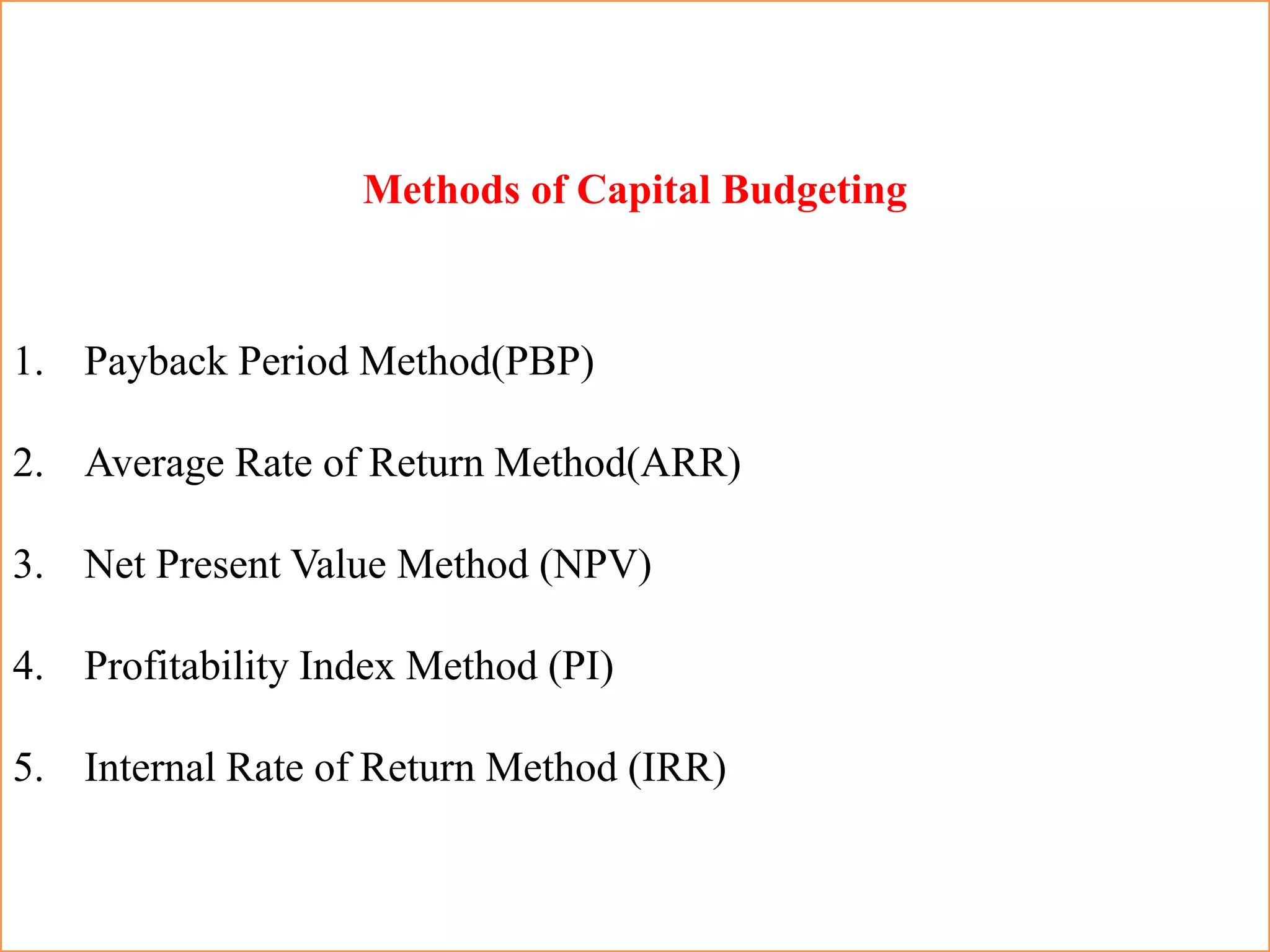 Important Formulas of BEP, Ratio Analysis, Capital Budgeting | PPTX