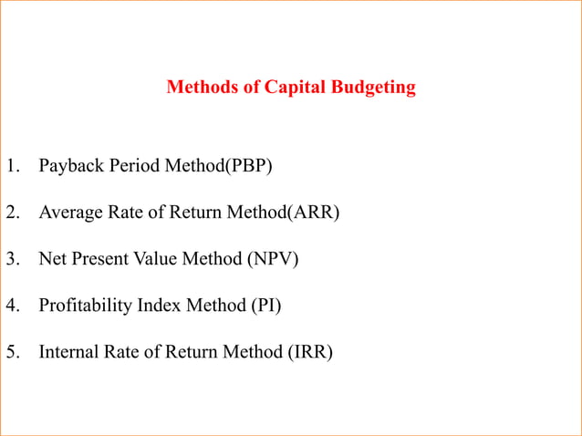 Important Formulas of BEP, Ratio Analysis, Capital Budgeting | PPTX